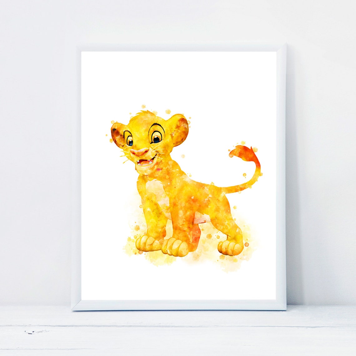 Lion King Simba Print Lion King Simba Watercolor Poster Simba - Etsy