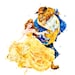 Beauty and the Beast Watercolor Painting Lumiere Cogsworth - Etsy