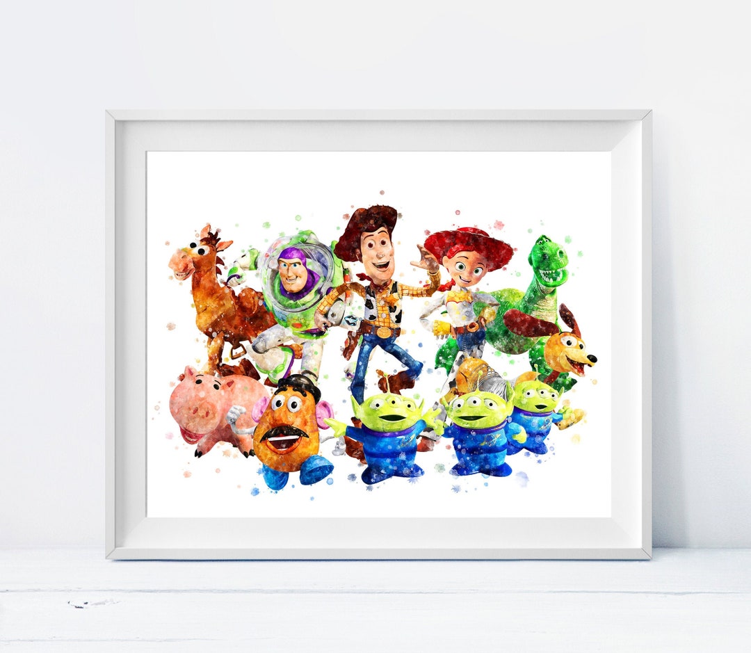 Toy Story Print Toy Story Watercolor Woody Jessie Buzz Lightyear Toy ...