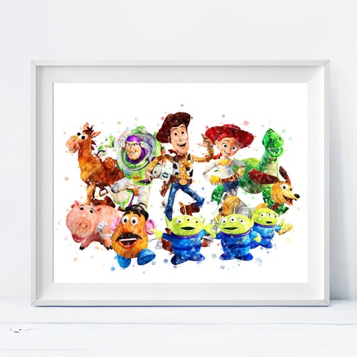 Toy Story Poster Woody Jessie Buzz Lightyear Rex Slinky Dog Mr - Etsy