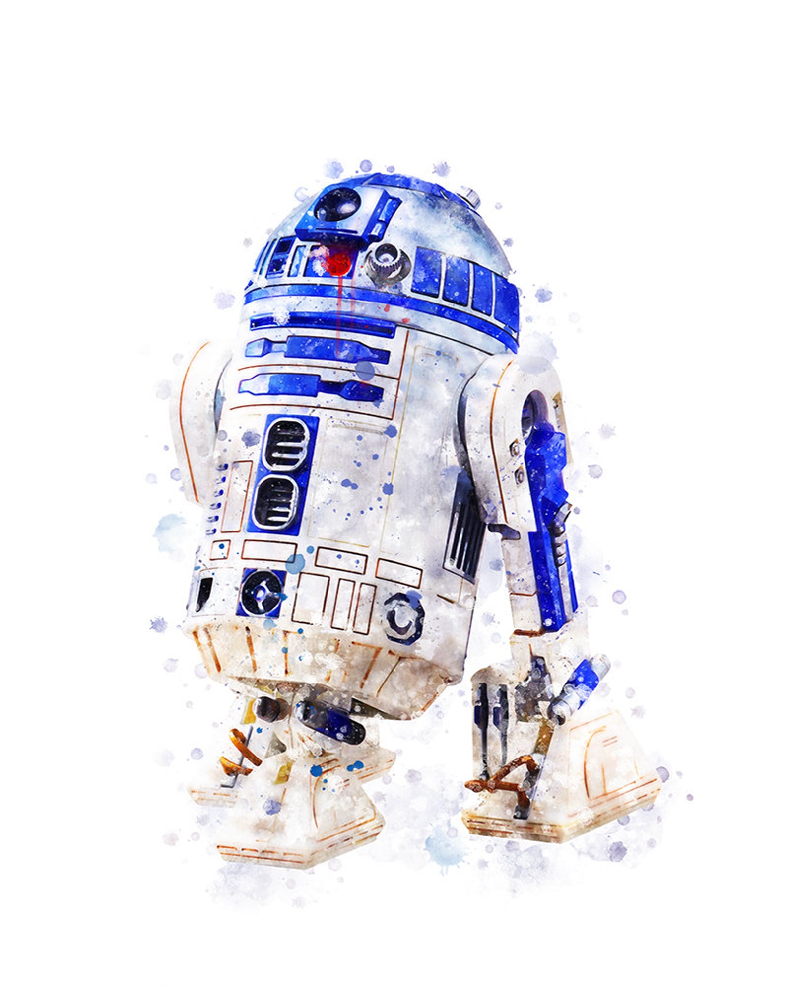 Star Wars R2D2 Watercolor Print R2D2 Movie Wall Art Painting Star Wars ...