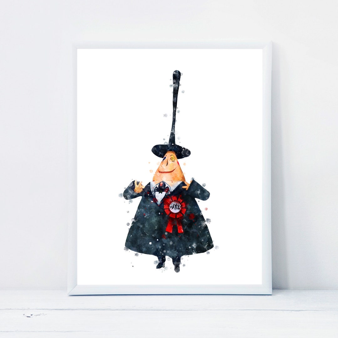 The Nightmare Before Christmas Mayor Print Nightmare Before Watercolor ...