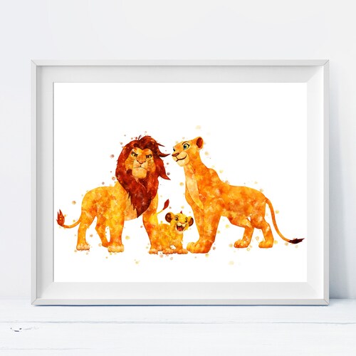 Lion King Simba Print Lion King Simba Watercolor Poster Simba - Etsy