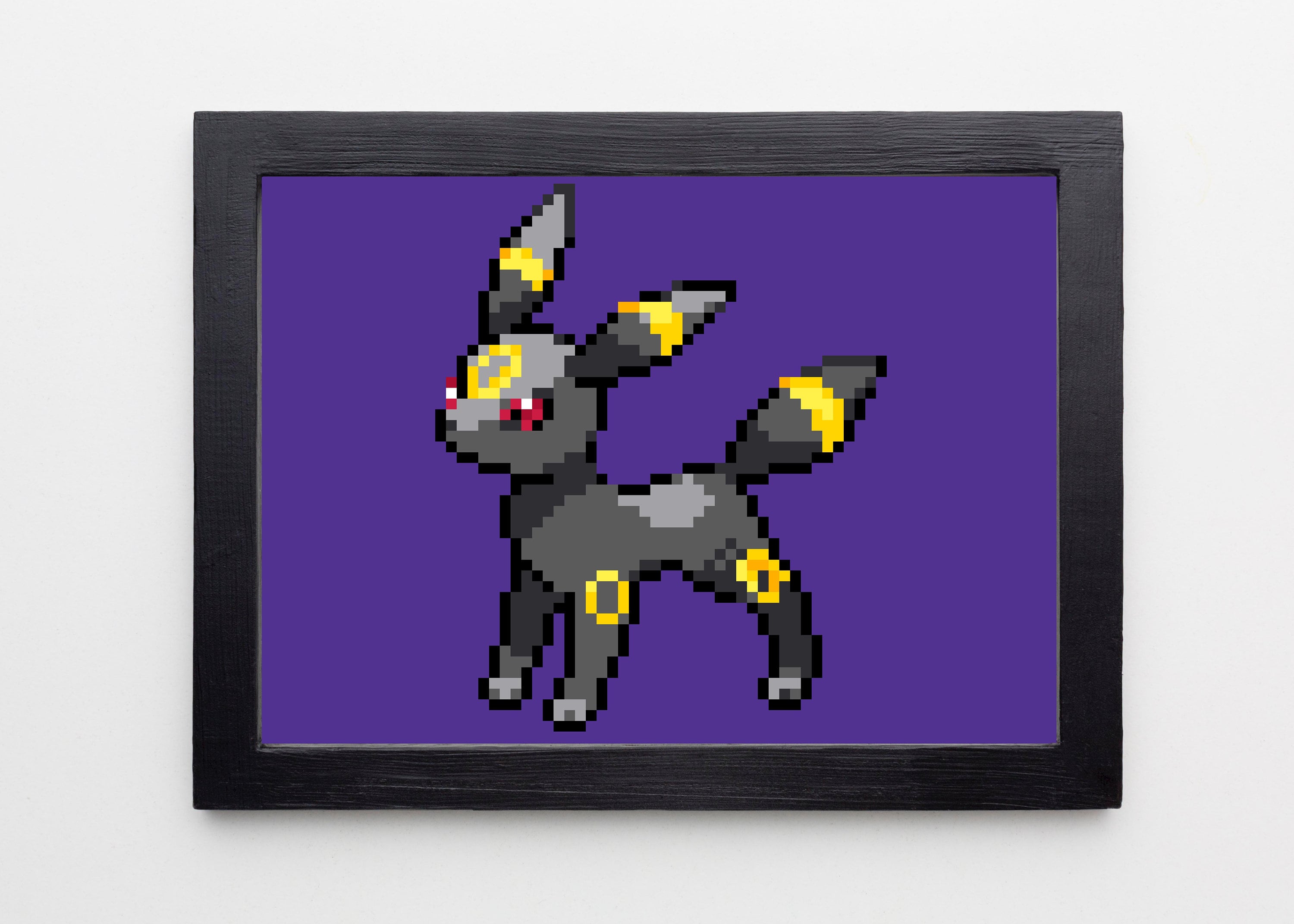 Pixel Art Minecraft Pokemon Umbreon