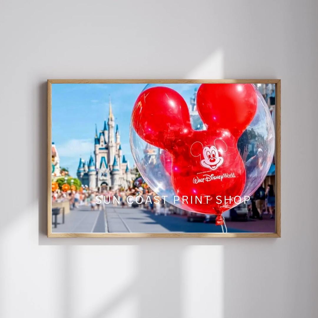Mickey Mouse Balloon PRINTABLE / Disney World Main Street PRINTABLE ...