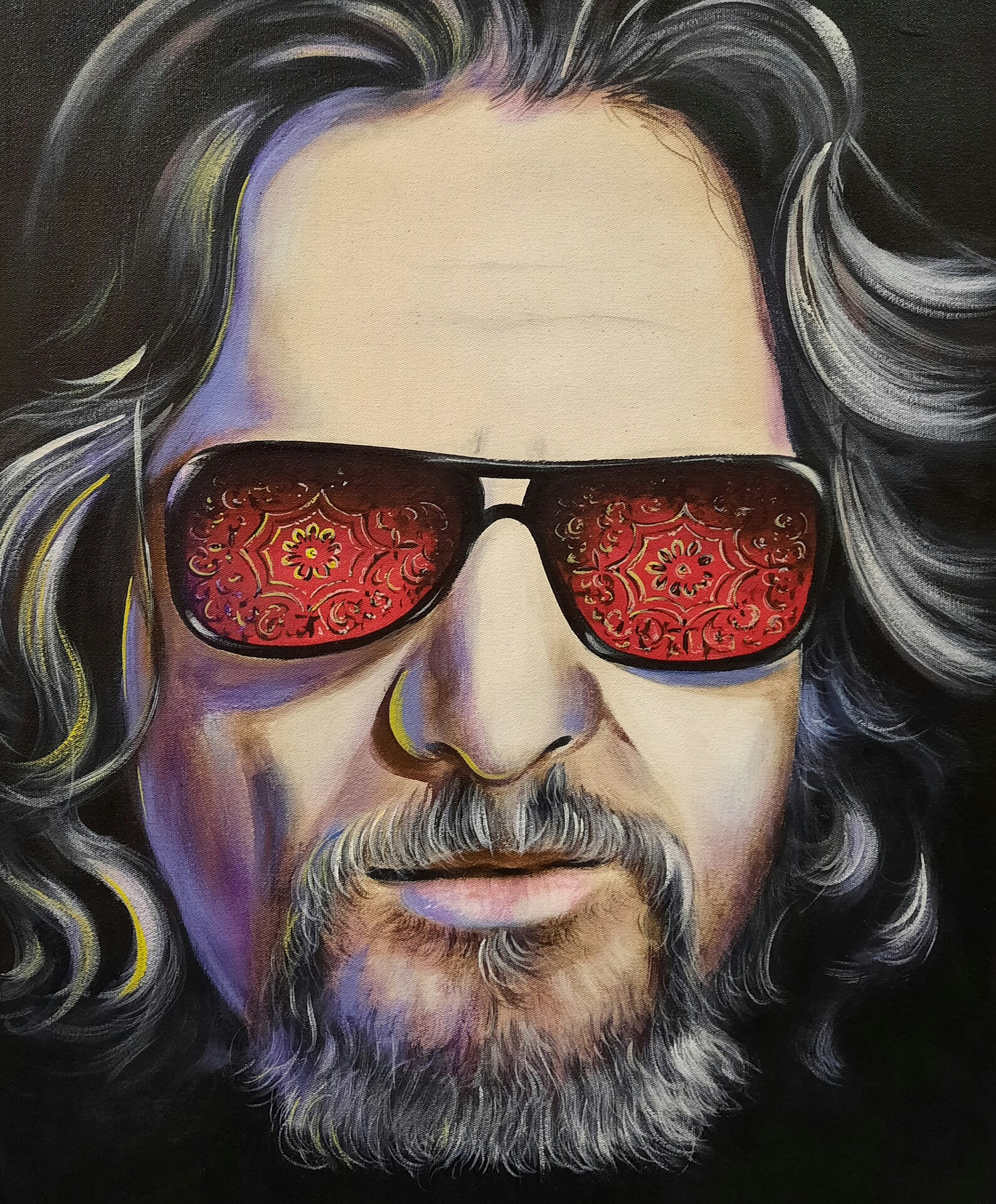 The Big Lebowski Painting, "the Dude" Portrait, Movie Poster Art - Etsy