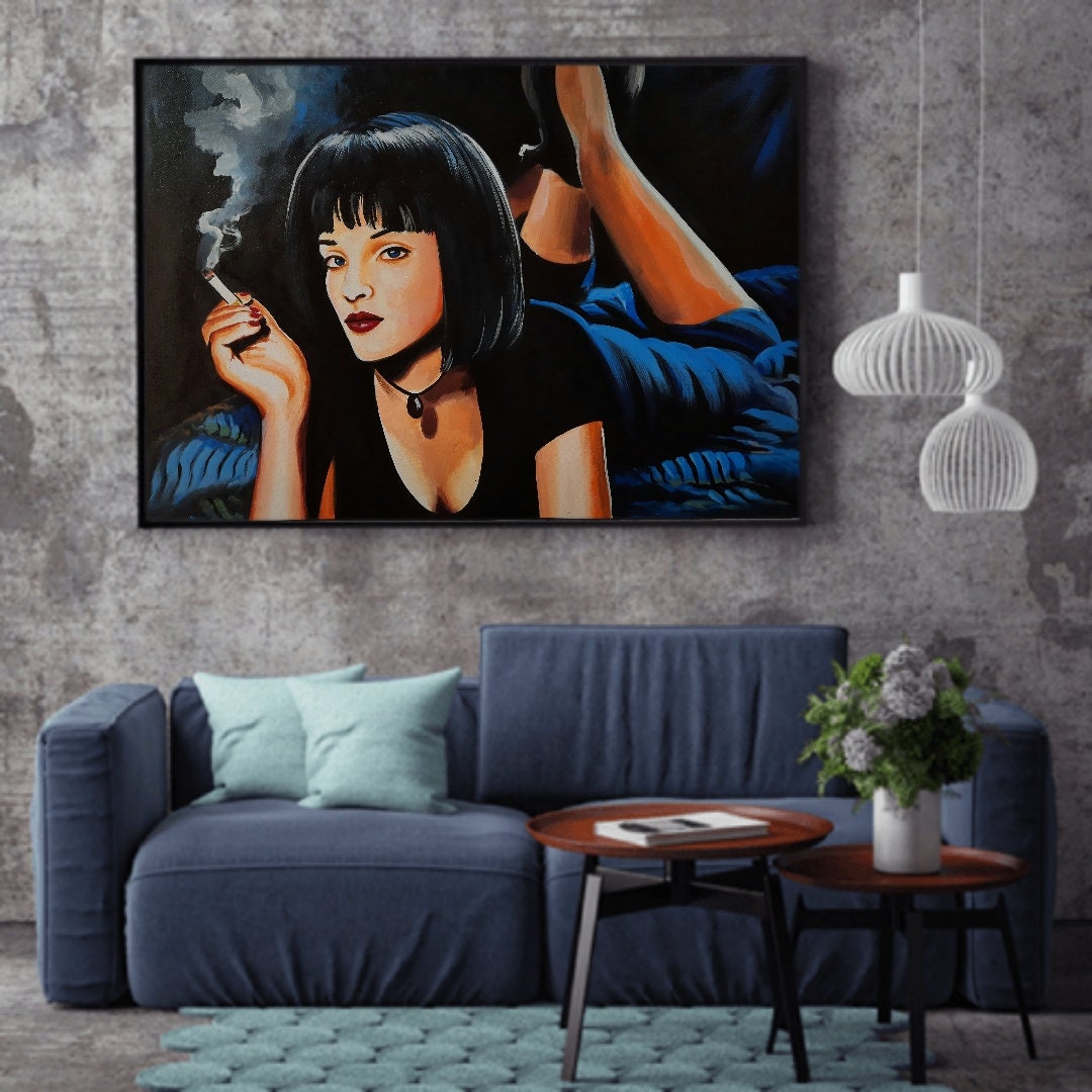 Pulp Fiction Painting, Pulp Fiction Canvas Art,uma Thurman Pulp Fiction ...
