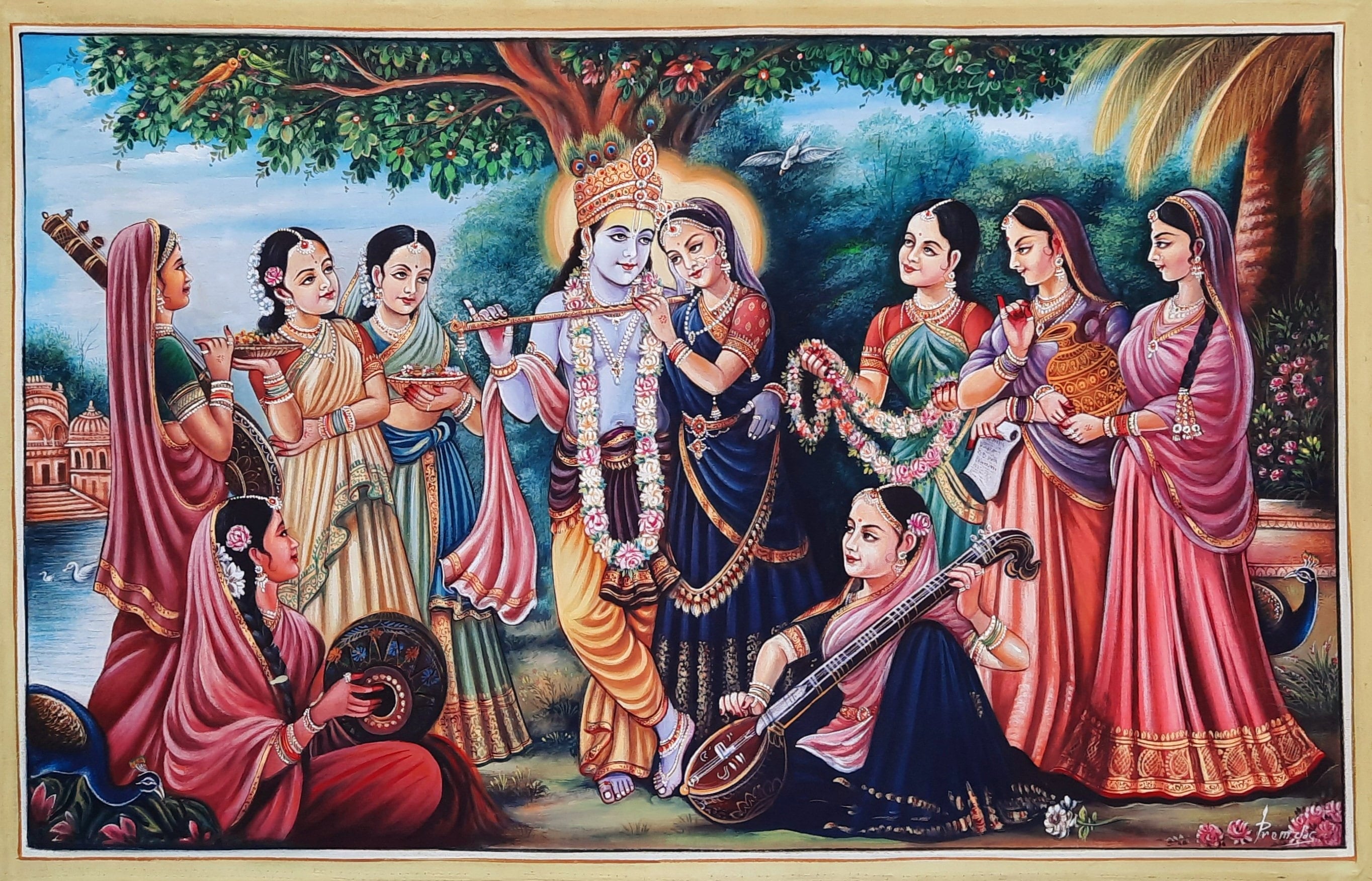 Lord Krishna With Gopis