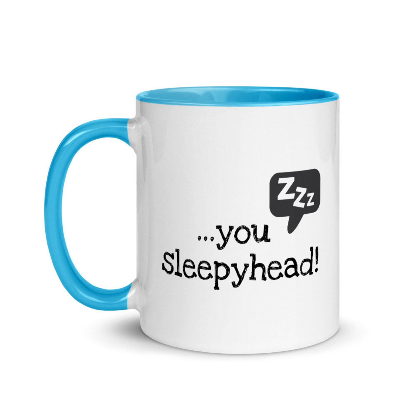 Sleepy Head Mug With Color Inside - Etsy