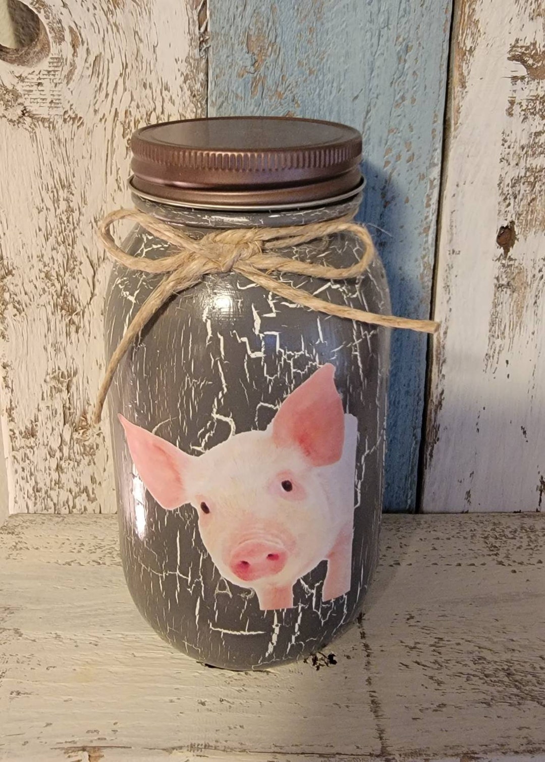 Quart Size Pig Mason Jar. - Etsy