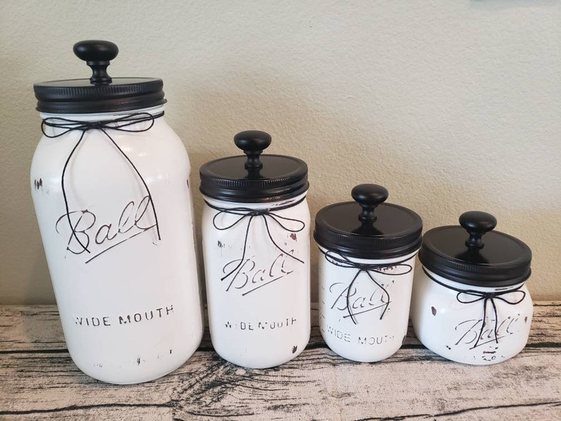 Black and White Kitchen Set Rustic Farmhouse Kitchen. | Etsy