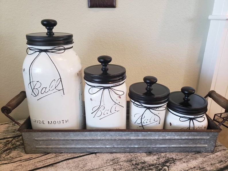 Black and White Kitchen Set Rustic Farmhouse Kitchen. | Etsy