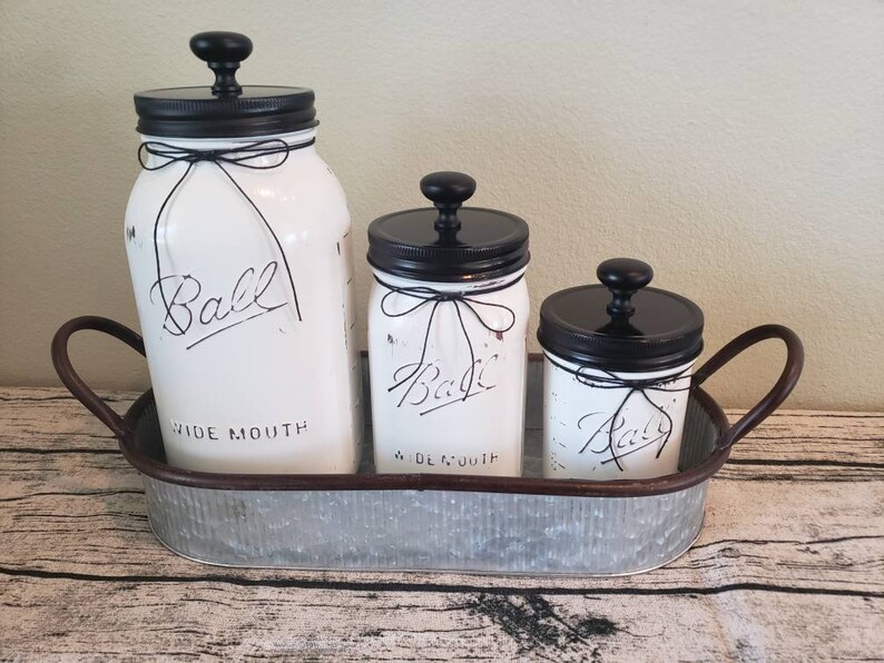 Black and White Kitchen Set Rustic Farmhouse Kitchen. | Etsy