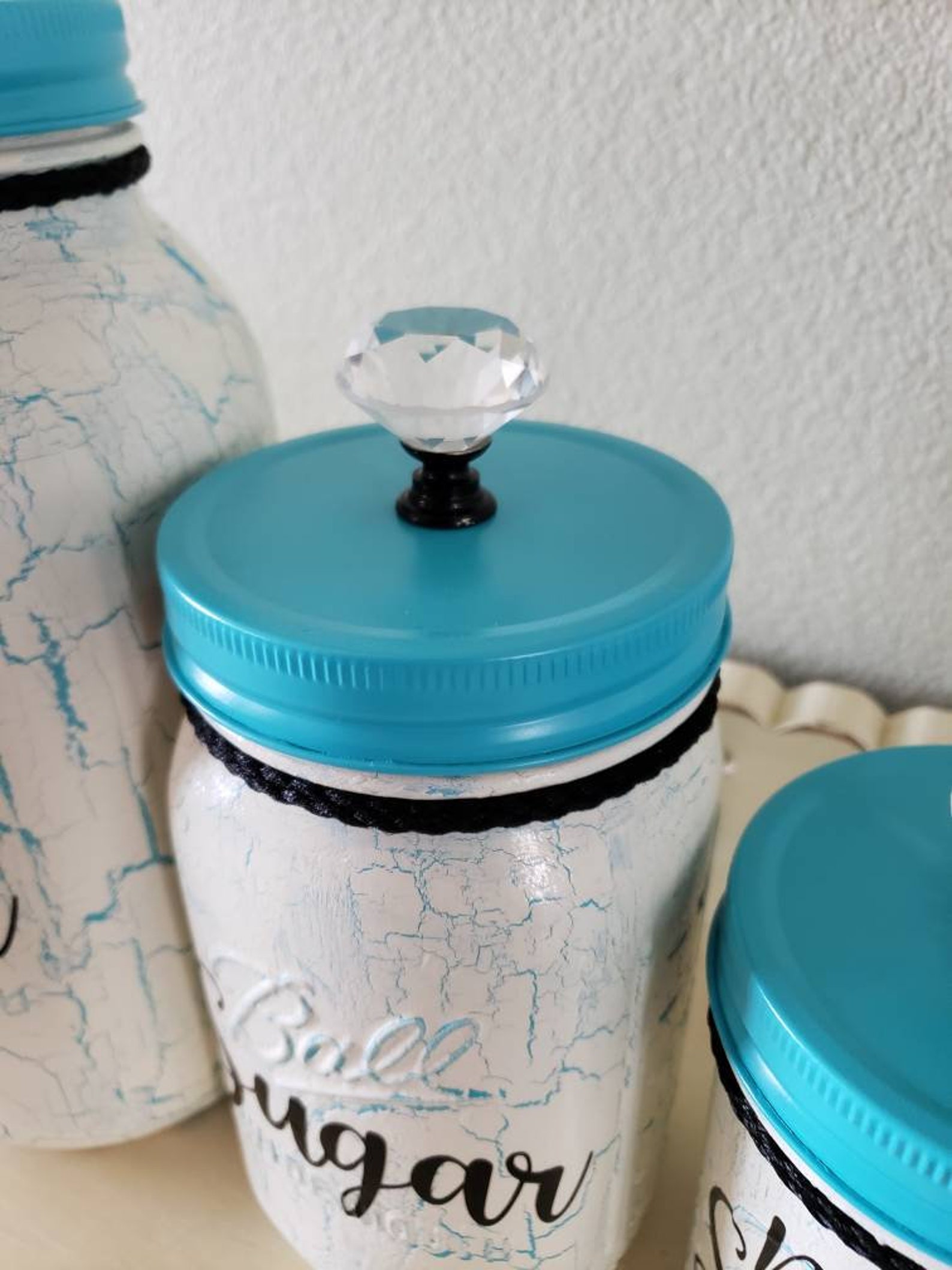 Teal, Turquoise, Aqua Kitchen Canister Sets. - Etsy