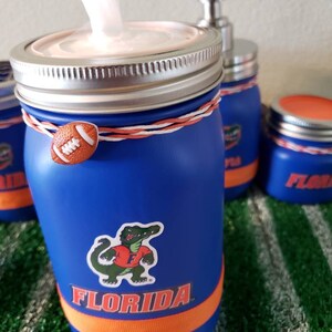 Florida Gators Mason Jar Bathroom, Office, or Bedroom Set. - Etsy