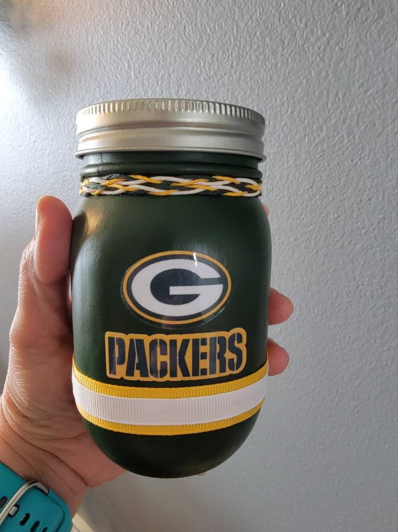 Green Bay Packers Mason Jar Bank - Etsy