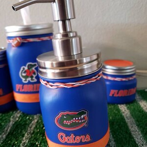 Florida Gators Mason Jar Bathroom, Office, or Bedroom Set. - Etsy