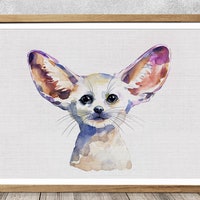 Young Fennec Fox Poster | Sahara in Algeria Print | Animal Portrait - Etsy
