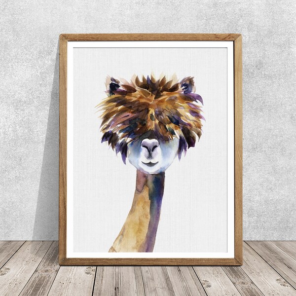 Llama Watercolor - Etsy
