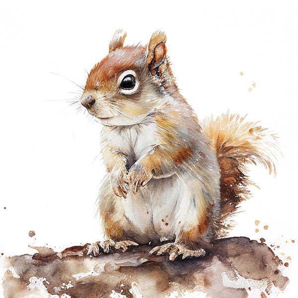 Squirrel Print - Etsy
