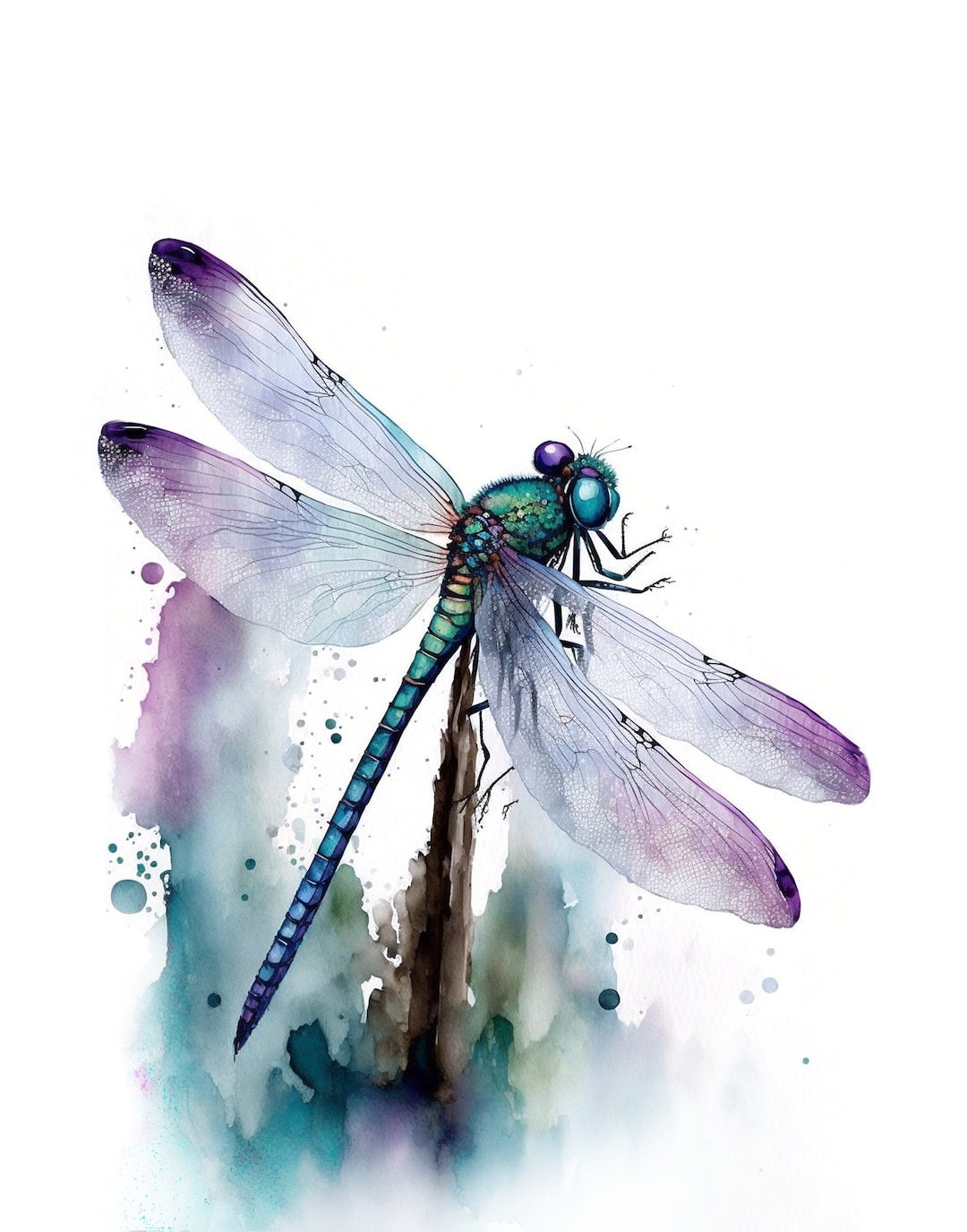 Dragonfly Print Living Room Art Bathroom Wall Print Wall - Etsy