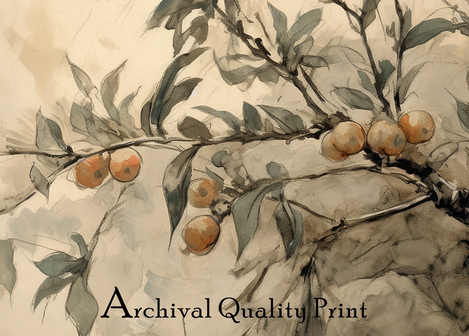 Antique Fruit Tree Art Print: Vintage Kitchen Decor - Etsy