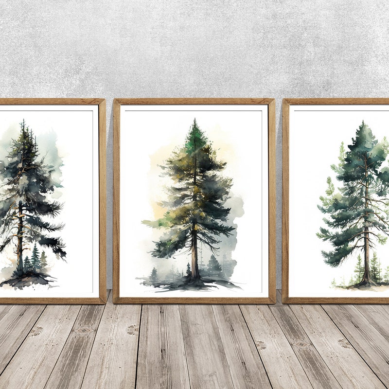 Pine Tree Wall Art - Etsy