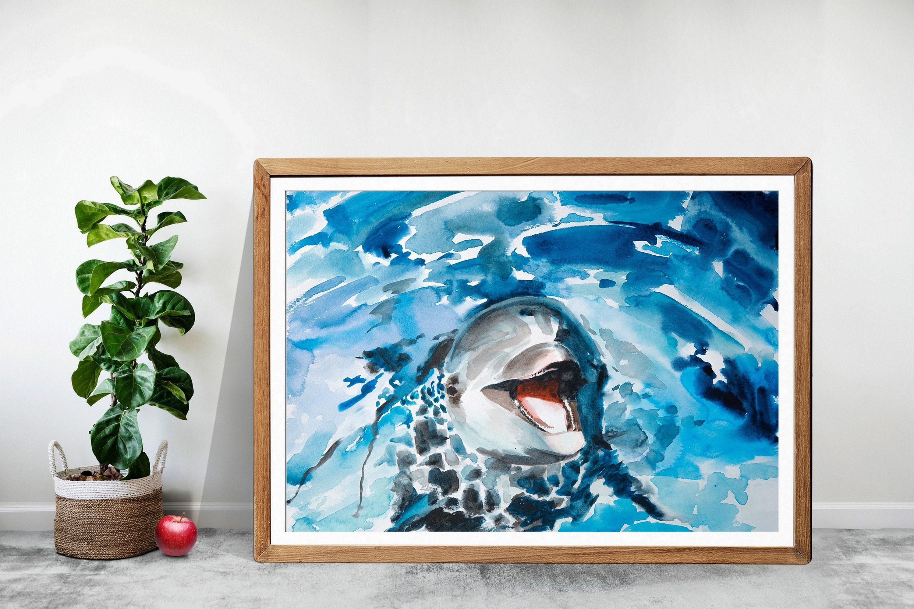 Dolphin Print Dolphin Art Dolphin Wall Art Dolphin Poster - Etsy