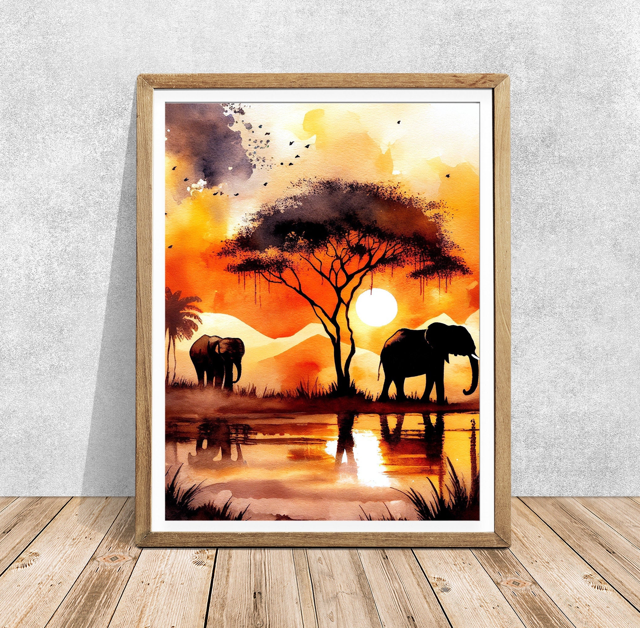 African Safari Landscape Painting