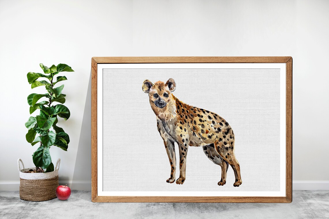 Hyena Watercolor Hyena Hyena Wall Art Hyena Print Hyena - Etsy
