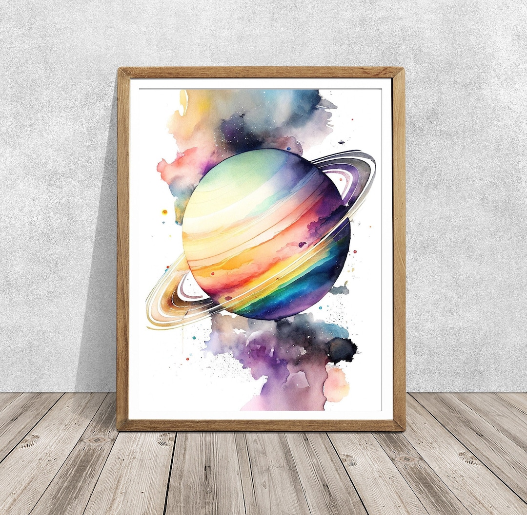 Saturn, Planet Art, Planet Painting, Planet Wall Decor, Planet Gift ...