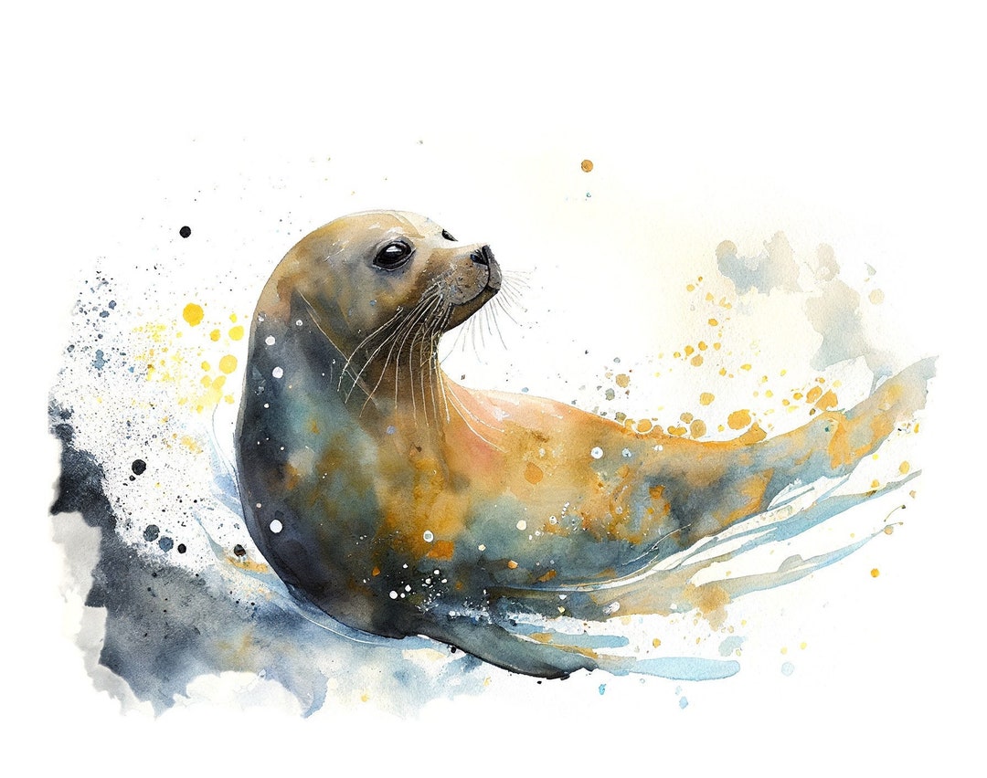 Sea Lion Print, Ocean Animals Print, Gift for Dad, Housewarming Gift ...