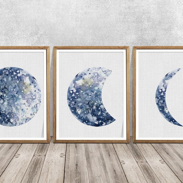Blue Moon Print - Etsy