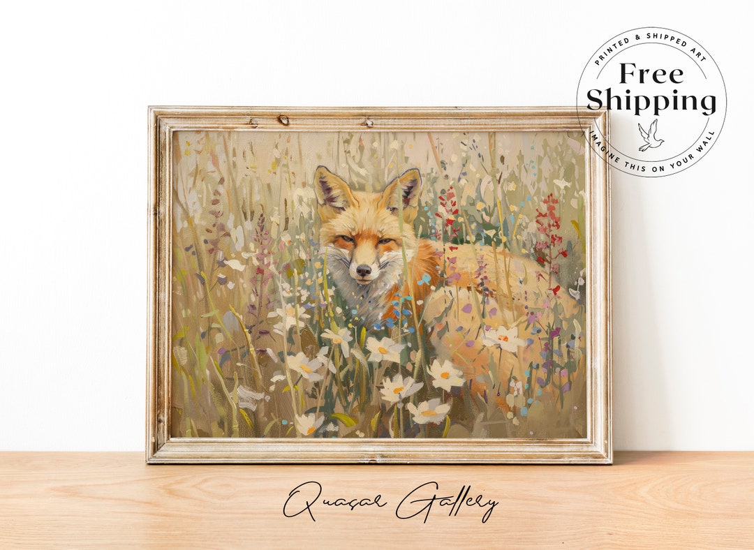 Animal Print, Fox Print, ORIGINAL FOX ART, Wall Animal Art, Canvas ...