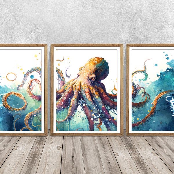 Octopus Print - Etsy