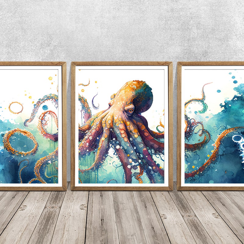 Octopus Print - Etsy