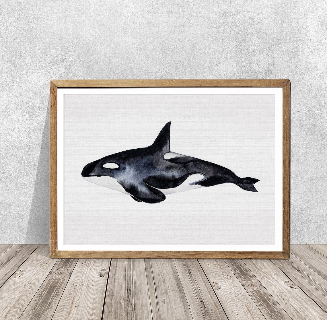 Orca Painting Watercolor Whale Whale Painting Orca Art Killer - Etsy