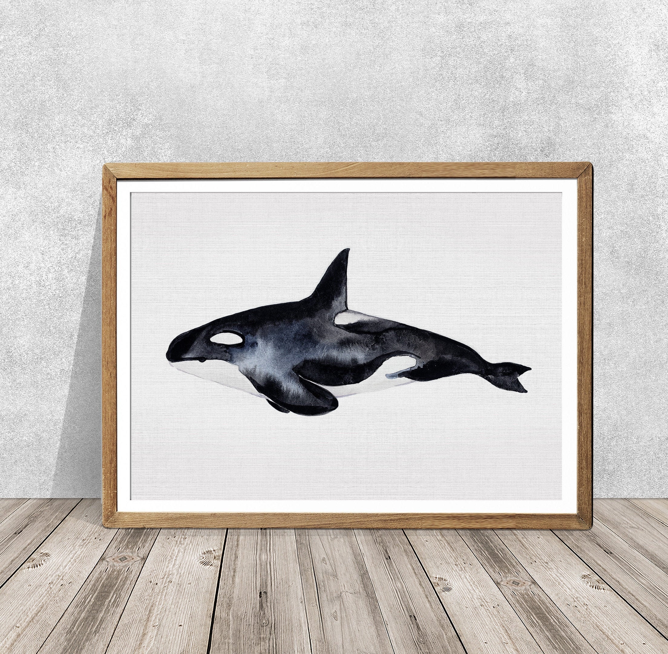 Orca Painting Watercolor Whale Whale Painting Orca Art Killer - Etsy