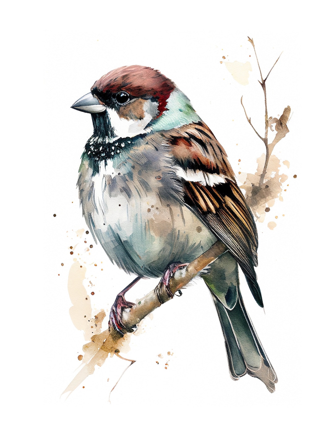 Sparrow Art Sparrow Painting Print Sparrow SPARROW Sparrow - Etsy