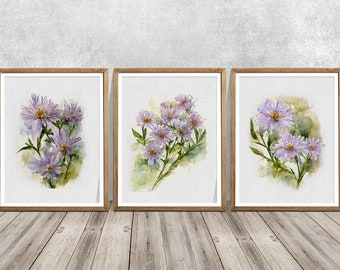 Aster Flower Painting - Etsy