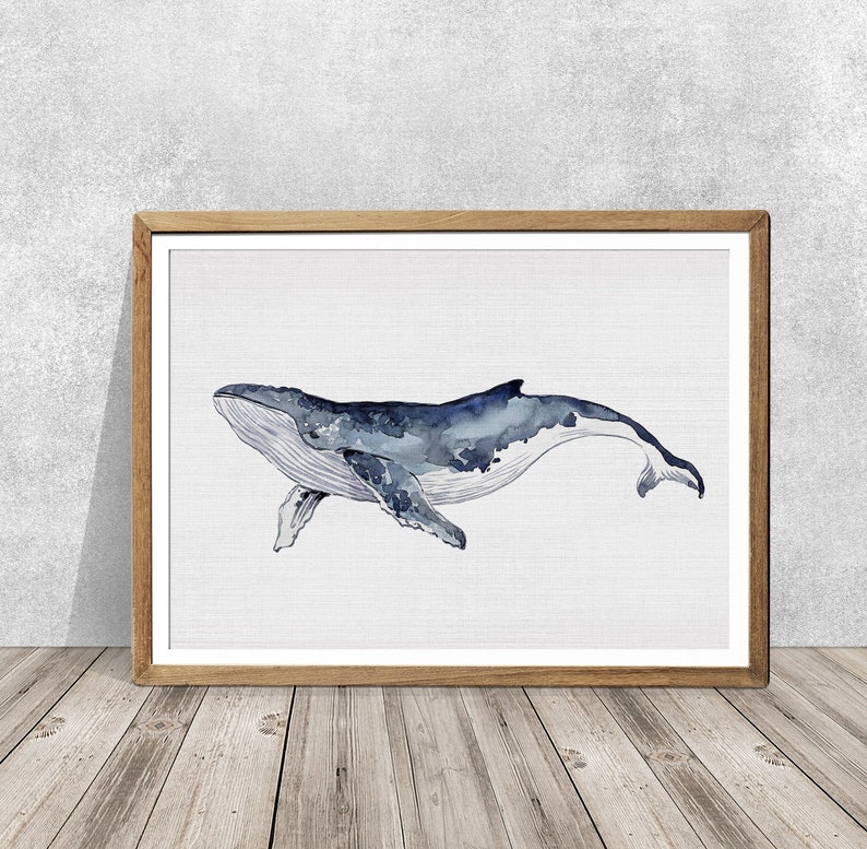 Humpback Whale Art Watercolor Art Watercolor Print Whale | Etsy