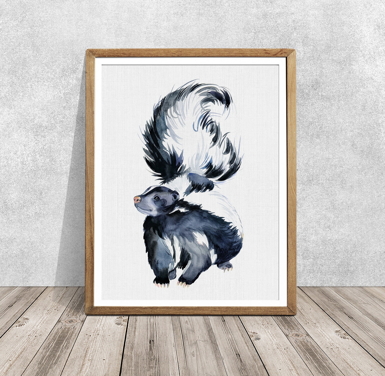 Skunk Art Print Skunk Watercolor Print Skunk Wall Art | Etsy