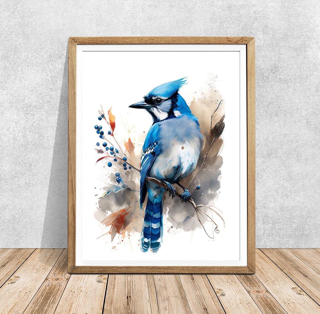 Blue Jay Bird Print Blue Jay Bird Art Blue Jay Bird - Etsy
