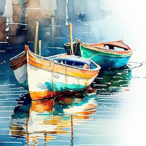 Nautical Print, Boat Print, Print Gift, Boat Painting, Gift for ...