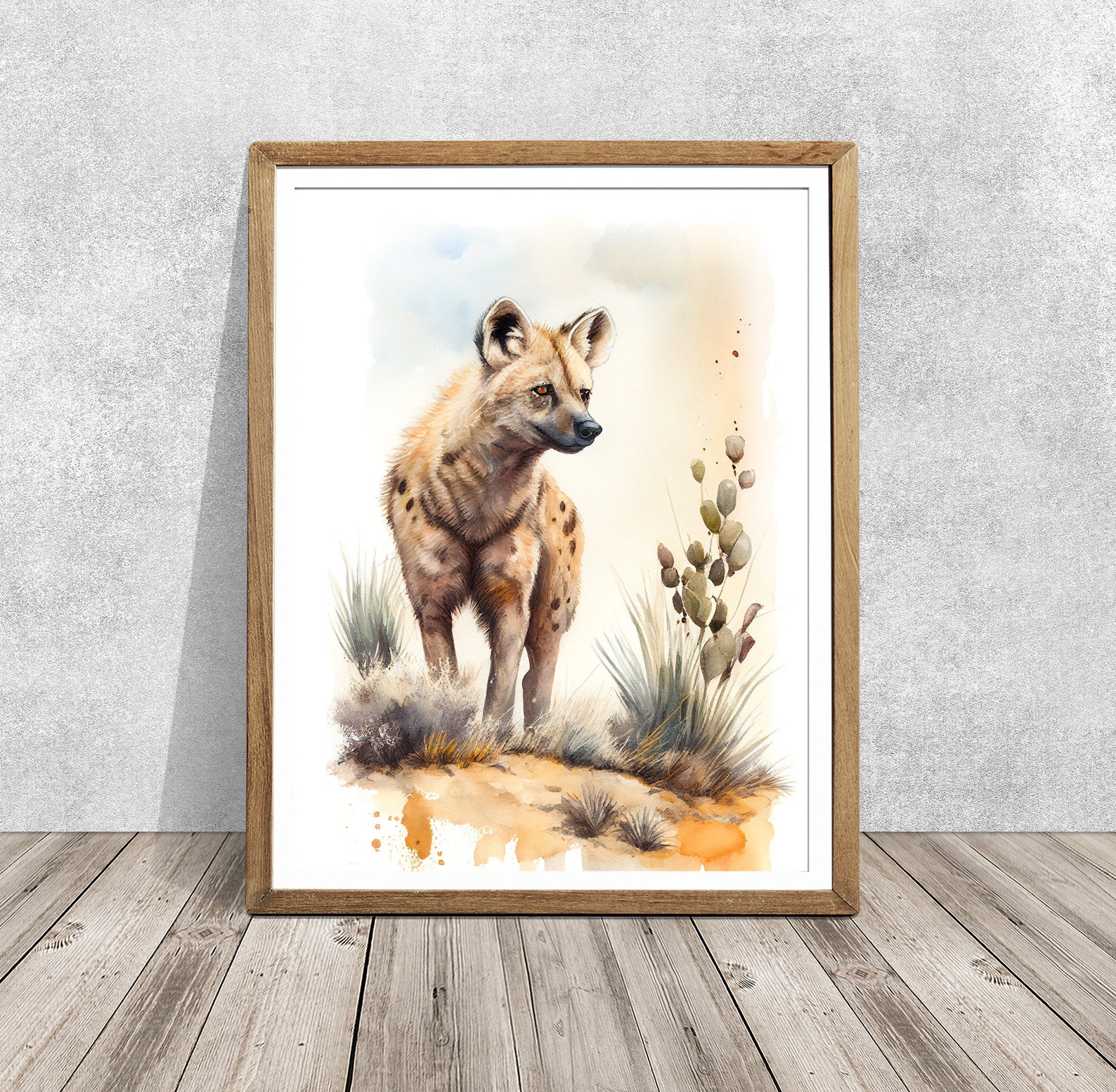 Hyena Watercolor Hyena Hyena Wall Art Hyena Print Hyena Painting ...