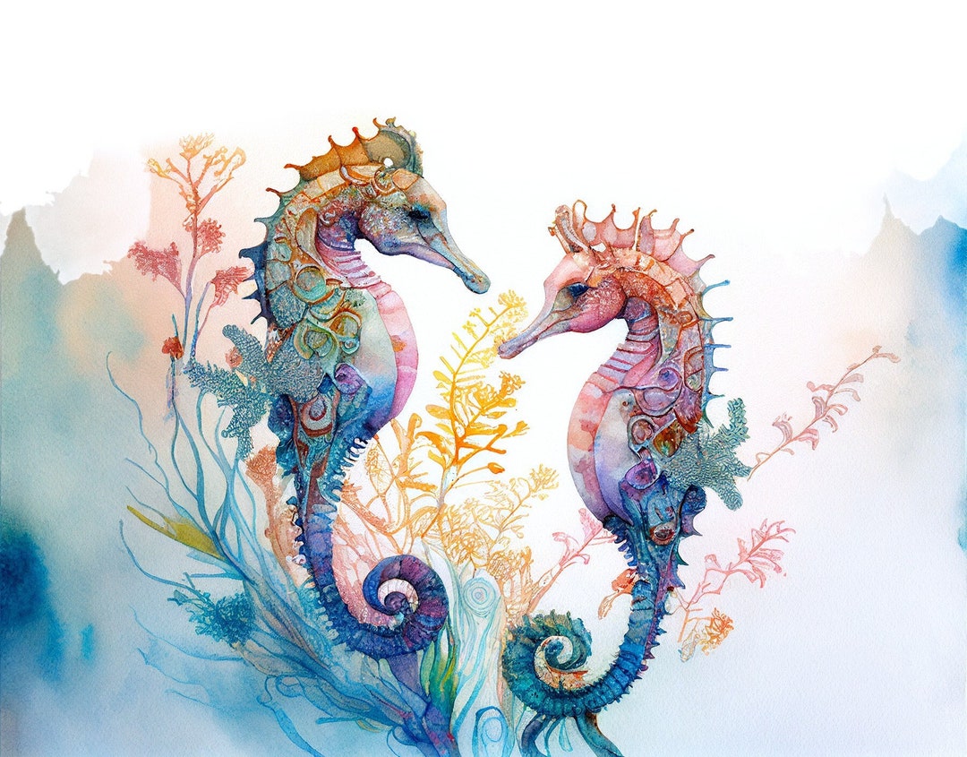 SEAHORSE, Seahorse Gift, Housewarming Gift, Ocean Animal Art, Gift for ...