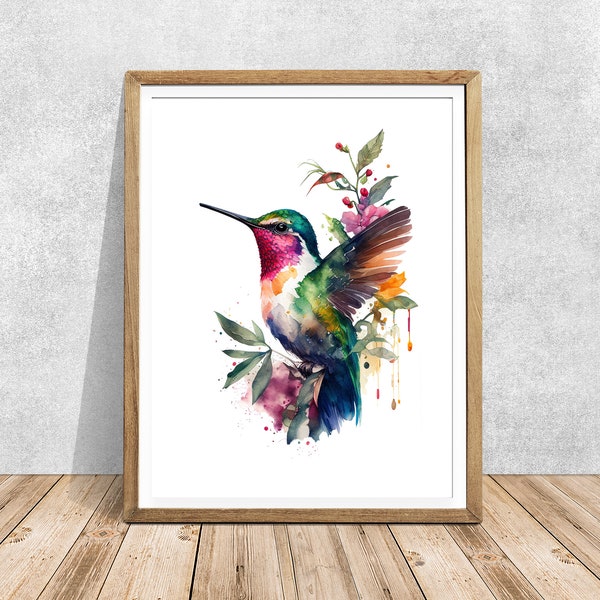 Hummingbird Print - Etsy