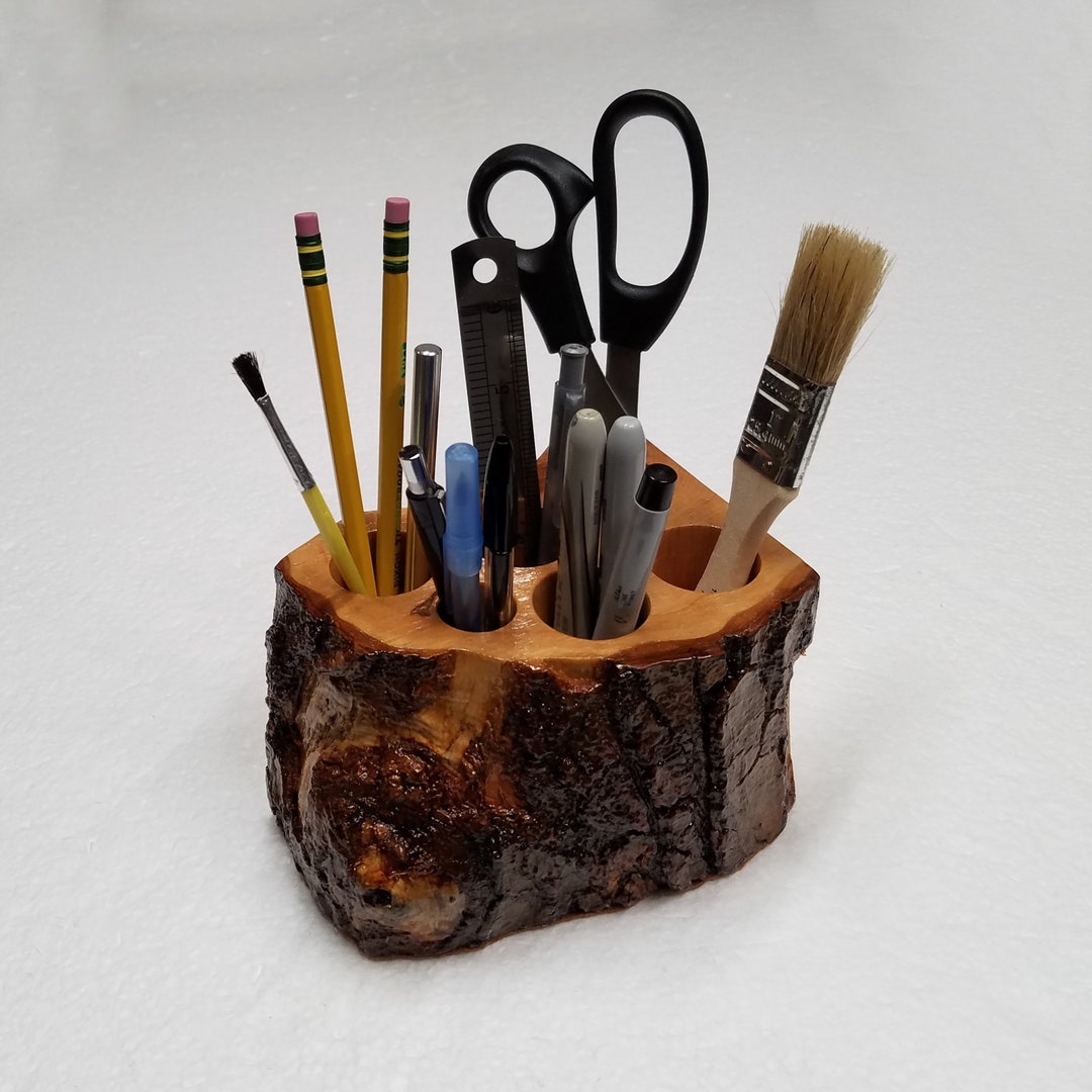 Rustic Maple Firewood Holder With 6 Storage Holes, (5) 1-1/4" and (1) 3 ...