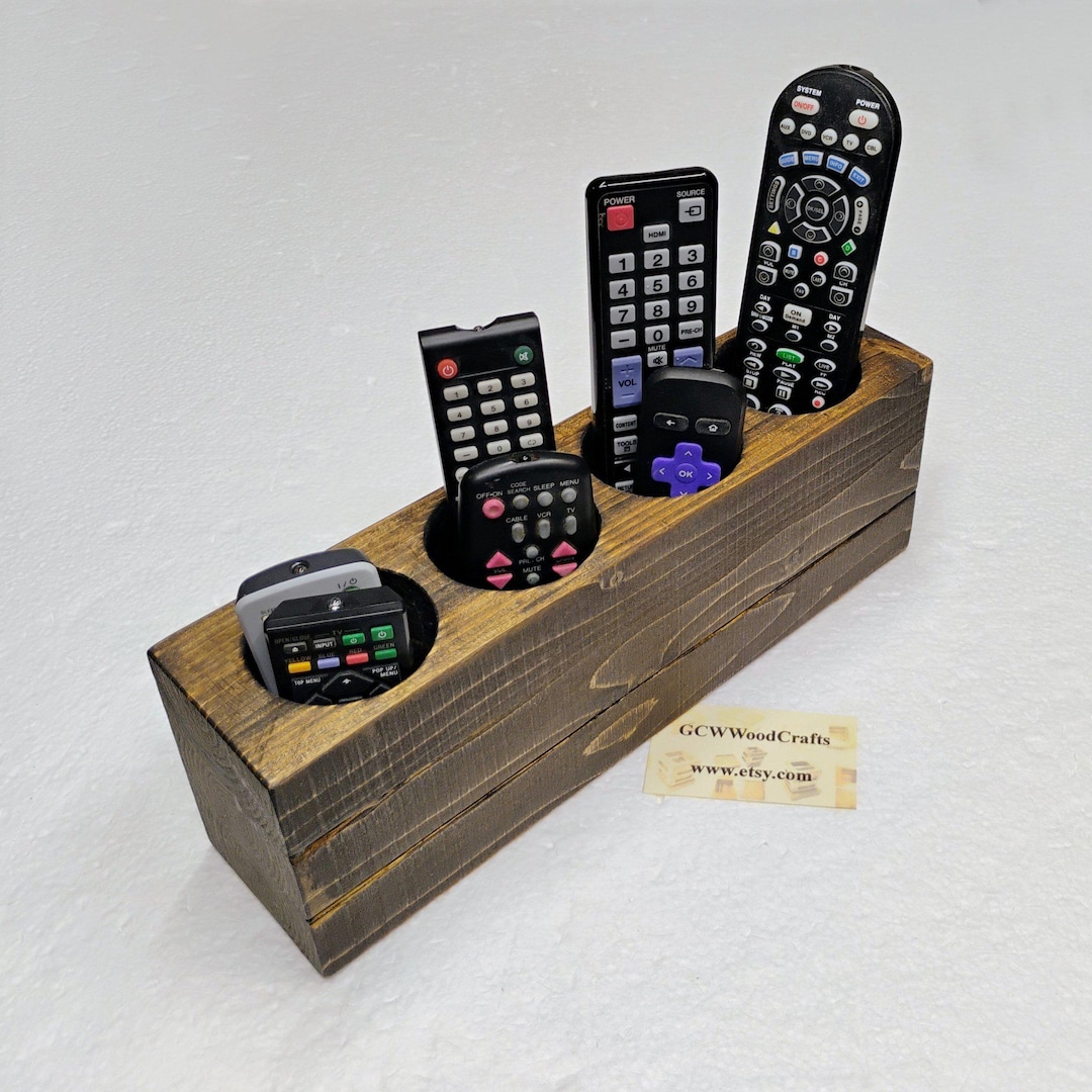 Rustic Repurposed Framing Lumber Remote Control Holder, Four 2-1/2 Inch ...