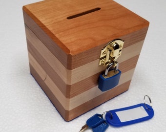 Wooden Coin Box | Etsy